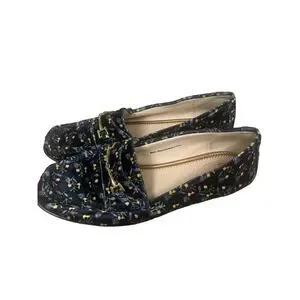 CAbi | Shoes | Cabi Carnaby Loaferfloral Blue Velvet Horsebit Shoes 605 ...